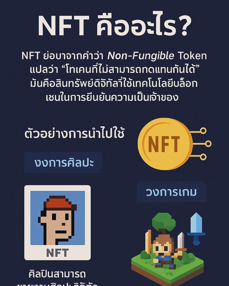 [ตามผมลงทุนคริปโต] พื้นฐานเกี่ยวกับ NFT พร้อมตัวอย่างการนำไปใช้ในวงการศิลปะและเกม “เคยได้ยินคำ ...