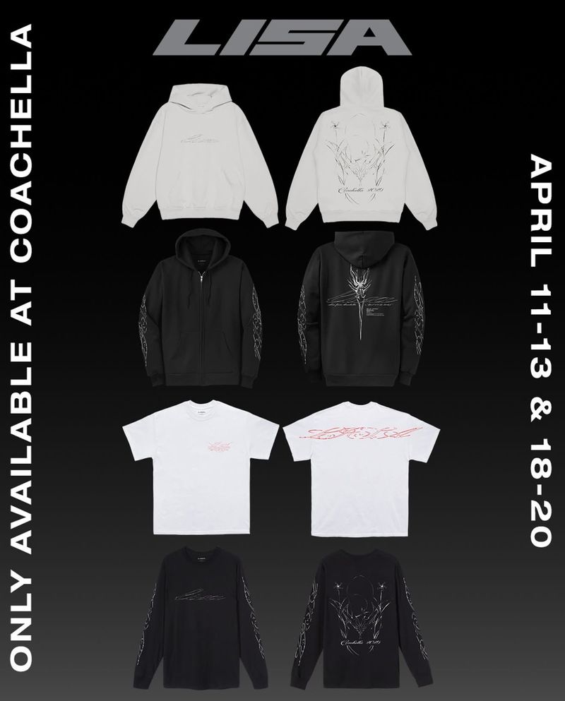 [LLOUD Co.] Shop exclusive LISA Coachella merch this weekend, available ...