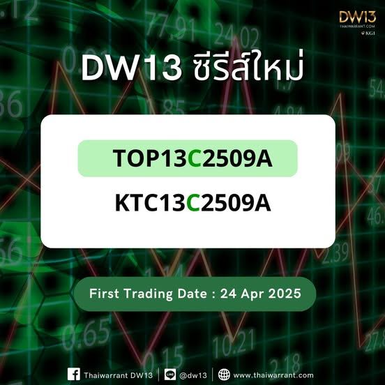 [@Newss] 🆕DW13 ซีรีส์ใหม่ล่าสุด! 🟢TOP13C2509A KTC13C2509A
