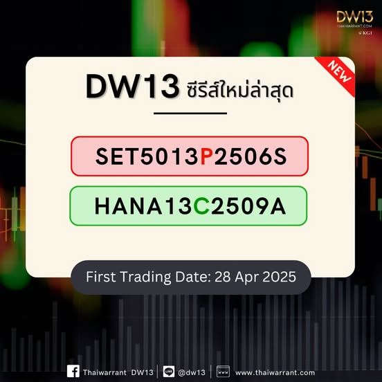 [@Newss] 🆕DW13 ซีรีส์ใหม่ล่าสุด! 🔴SET5013P2506S 🟢HANA13C2509A