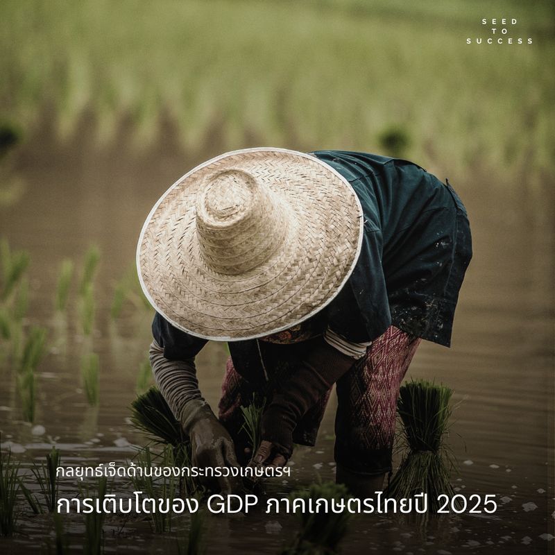 [SEED TO SUCCESS ] การเติบโตของ GDP ภาคเกษตรไทยปี 2025 GDP ภาคเกษตรไทยคาดว่าจะเติบโต 1.8%-2.8% ...
