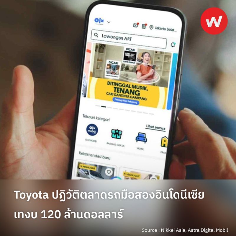 [WABIZ รู้รอบทิศ ธุรกิจญี่ปุ่น] Toyota ปฏิวัติตลาดรถมือสองอินโดนีเซีย เทงบ 120 ล้านดอลลาร์ ...