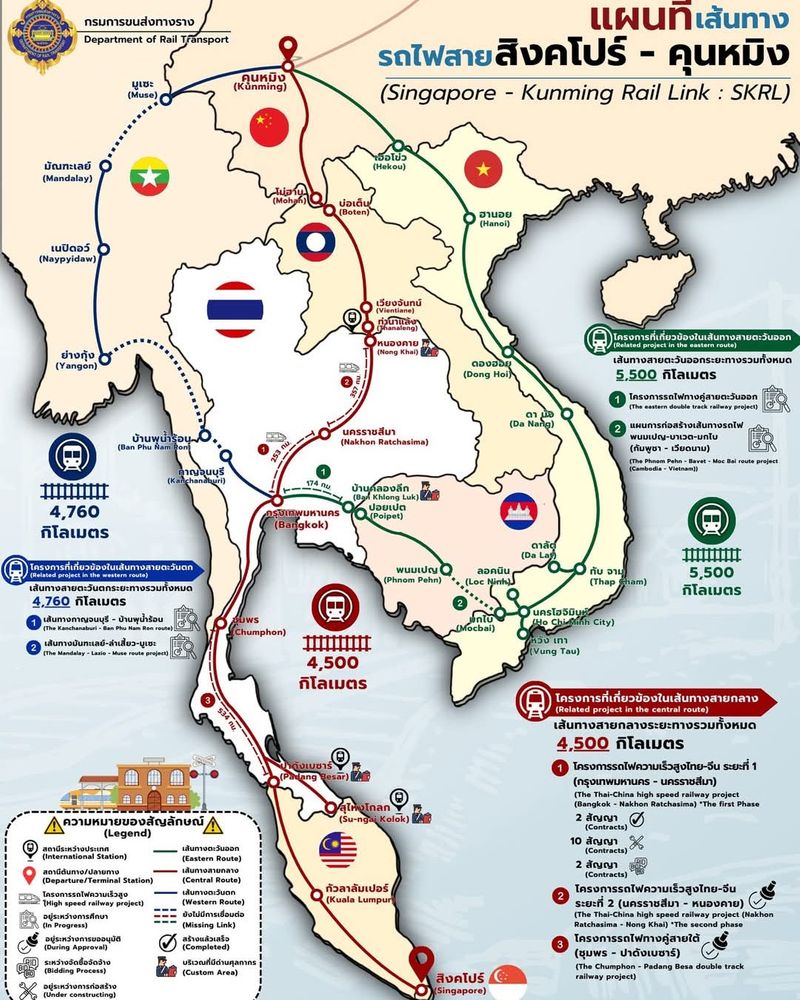 [เบื่อเมือง] รู้จักเส้นทางรถไฟสายสิงคโปร์–คุนหมิง (SKRL): 5,500 กิโลเมตรแห่งการเชื่อมต่อเอเชีย ...
