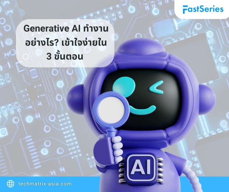 [FastSeries] 🤖 Generative AI ทำงานอย่างไร? เข้าใจง่ายใน 3 ขั้นตอน ปัจจุบัน AI กำลังเปลี่ยนโลกของ ...