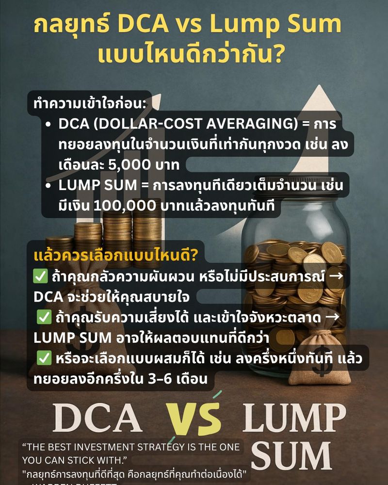 [ProjectCWF] กลยุทธ์ DCA vs Lump Sum แบบไหนดีกว่ากัน? ทำความเข้าใจก่อน: DCA vs Lump Sum แบบไหนดี ...
