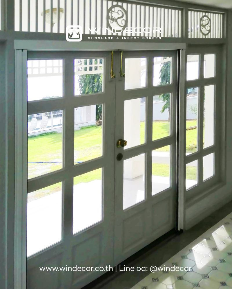 [เจ้าเนิฟ x Windecor] ออกแบบมุ้งพับจีบ รุ่นประตูบานคู่ พับเก็บซ้ายขวา ...