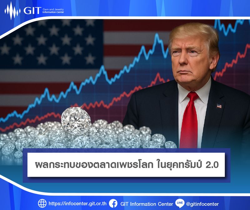 [GITInfocenter] ผลกระทบของตลาดเพชรโลก ในยุคทรัมป์ 2.0 📉 การปรับขึ้นภาษีนำเข้าของรัฐบาลทรัมป์ ...