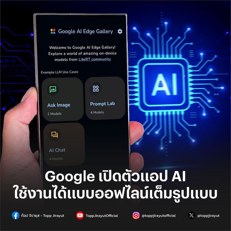 [ท๊อป จิรายุส ทรัพย์ศรีโสภา - Topp Jirayut Srupsris] Google เปิดตัวแอป AI ใช้งานได้แบบออฟไลน์ ...