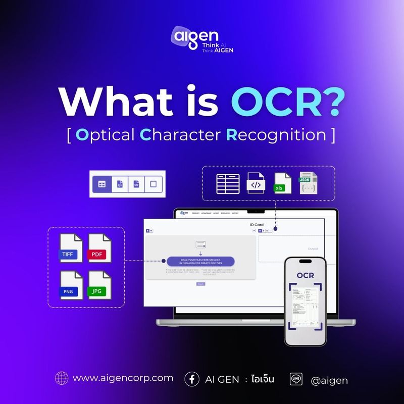 [AI GEN : ไอเจ็น] 📝 What is OCR? [Optical Character Recognition] อ่านบทความเพิ่มเติม : https ...
