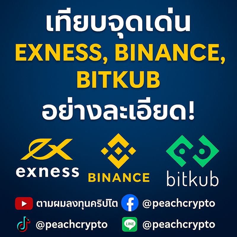 [ตามผมลงทุนคริปโต] วิเคราะห์ข้อดี-ข้อเสียของ Exness, Binance และ Bitkub อย่างชัดเจน วันนี้เราจะ ...