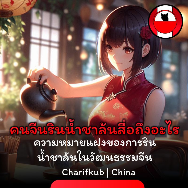 [Charifkub] คนจีนรินน้ำชาล้นสื่อถึงอะไร โดย