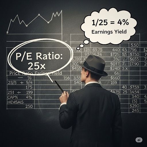 [Wisdom investor] Principle of VI : P/E ratio vs Earnings yield P/E Ratio vs. Earnings Yield (E ...