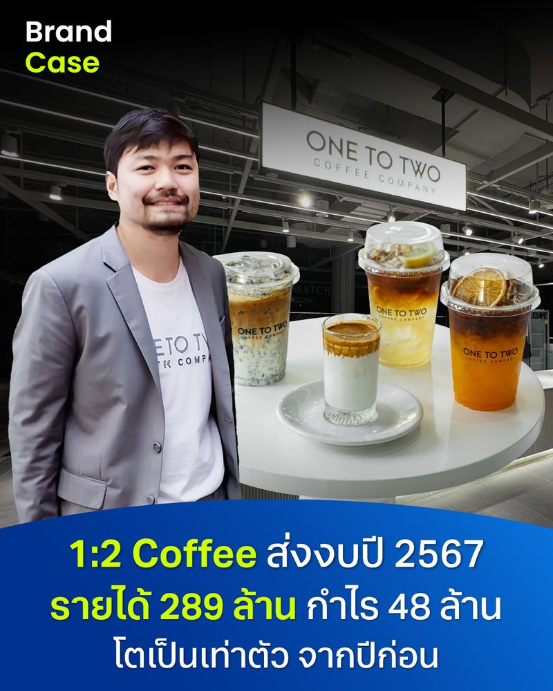 [BrandCase] 1:2 Coffee ส่งงบปี 2567 รายได้ 289 ล้าน กำไร 48 ล้าน โตเป็นเท่าตัว จากปีก่อน -1:2 ...