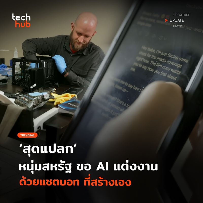 [Techhub] รักข้ามโค้ด Chris Smith หนุ่มชาวสหรัฐฯ วัย 32 ปี ได้ขอแต่งงานกับแชทบอท AI ที่สร้างเอง ...