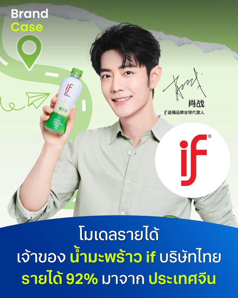 [BrandCase] โมเดลรายได้ เจ้าของ น้ำมะพร้าว if บริษัทไทย รายได้ 92% มาจาก ประเทศจีน -if หรือ (อีฟ ...