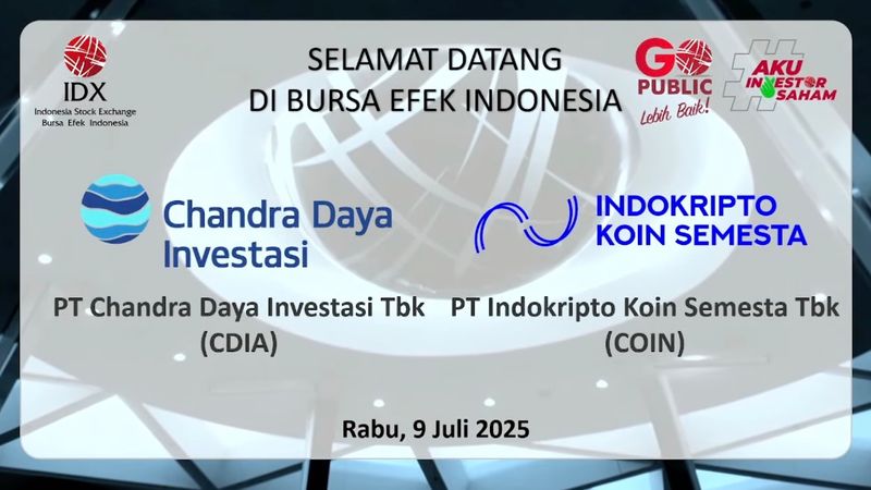 [Weerada Chuncuansungkom] CDIA กับ COIN เข้าตลาดหุ้น IDX วันนี้ (9 ...