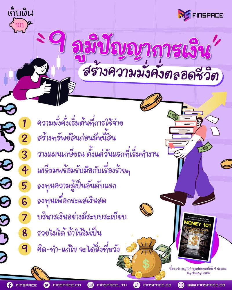 [FinSpace] 9 ภูมิปัญญาการเงิน สร้างความมั่งคั่งตลอดชีวิต #เก็บเงิน101 l 9 ภูมิปัญญาการเงิน สร้าง ...