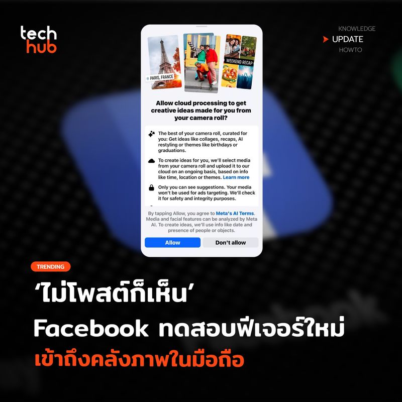 [Techhub] ขอส่องหน่อย เมื่อไรที่เราเลือกรูปภาพ แล้วนำภาพนั้นมาเผยแพร่บน Facebook ก็นับเป็นความ ...