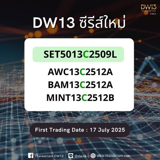 [@Newss] 🆕DW13 ซีรีส์ใหม่ล่าสุด! 🟢SET5013C2509L AWC13C2512A BAM13C2512A MINT13C2512B