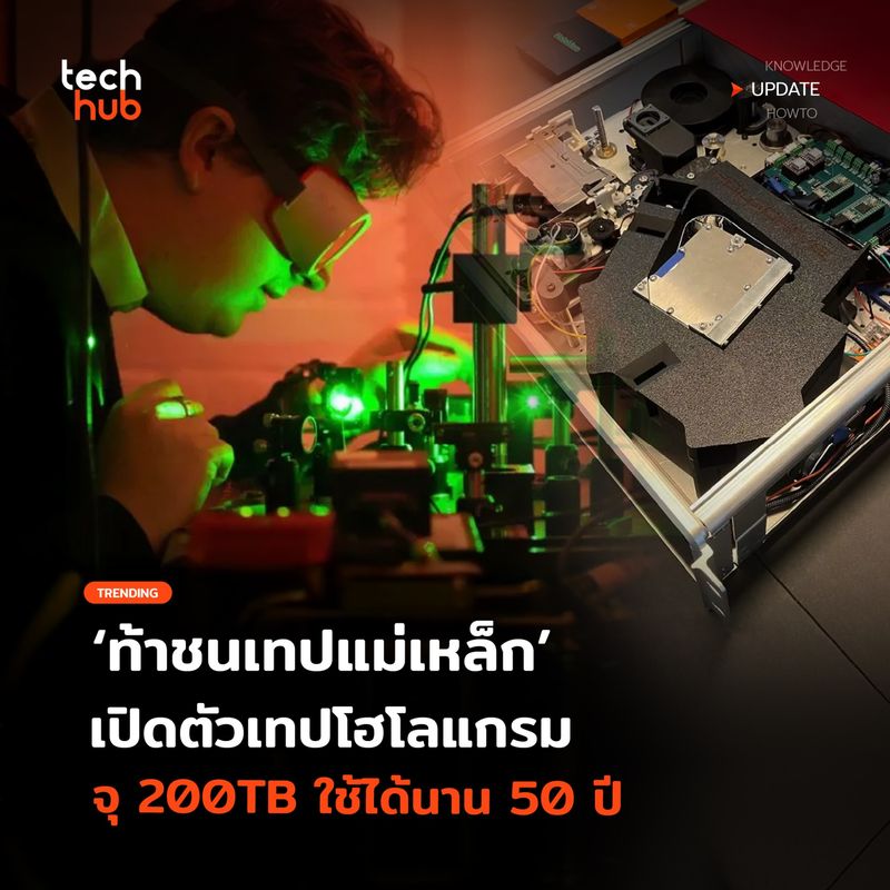 [Techhub] เทปโฮโลแกรมสุดล้ำ สตาร์ทอัพจากอังกฤษชื่อ HoloMem เปิดตัวเทปโฮโลแกรมที่มีความจุสูงถึง ...