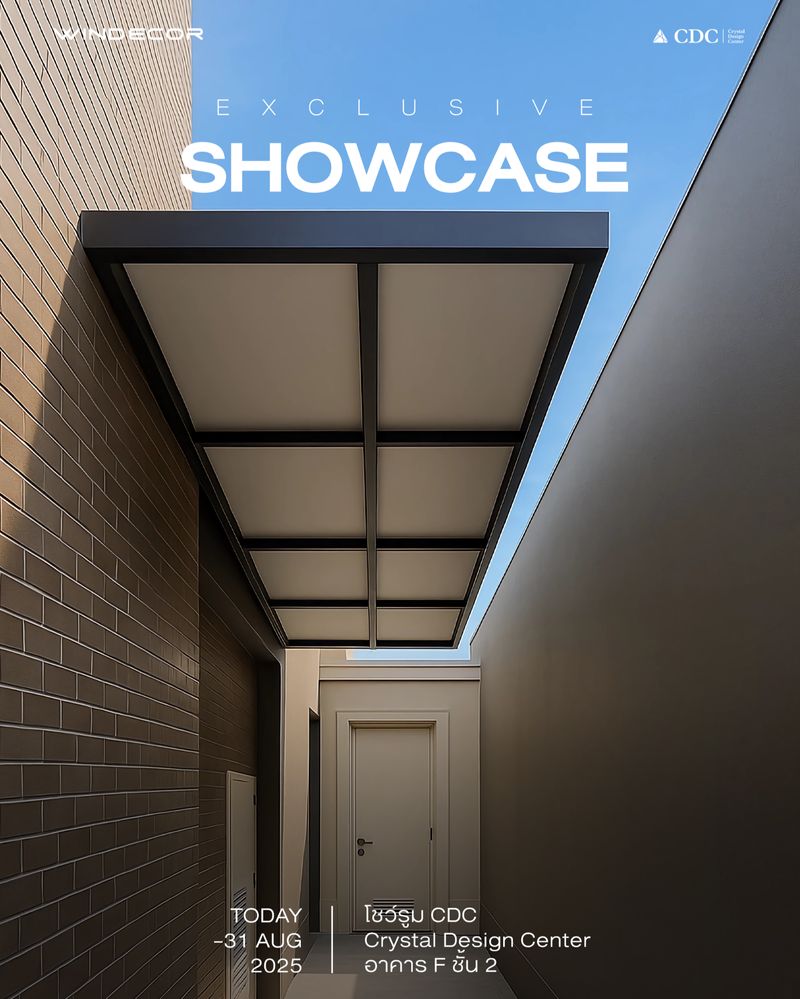 [WINDECOR] กันสาดไร้เสา ARES WIN ทนแรงลมและน้ำหนัก ผ้าใบไม่ฉีกขาด กันสาดไร้เสา รุ่น ARES WIN