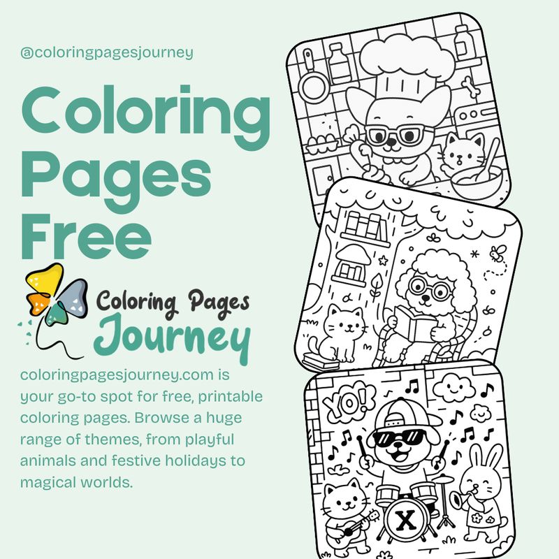[Coloring Pages Journey] Coloring Page Simple for Kids: Easy Outlines ...