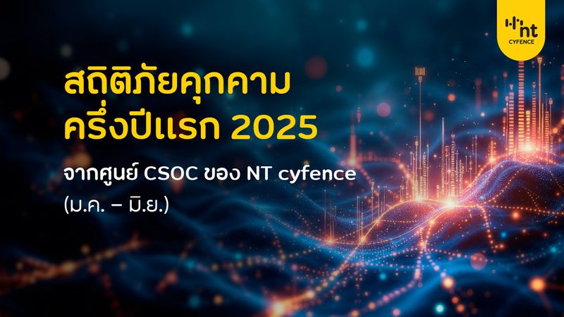 [NT cyfence] สถิติภัยคุกคามครึ่งปีแรก 2025 จากศูนย์ CSOC ของ NT cyfence NT cyfence รวบรวมสถิติ ...