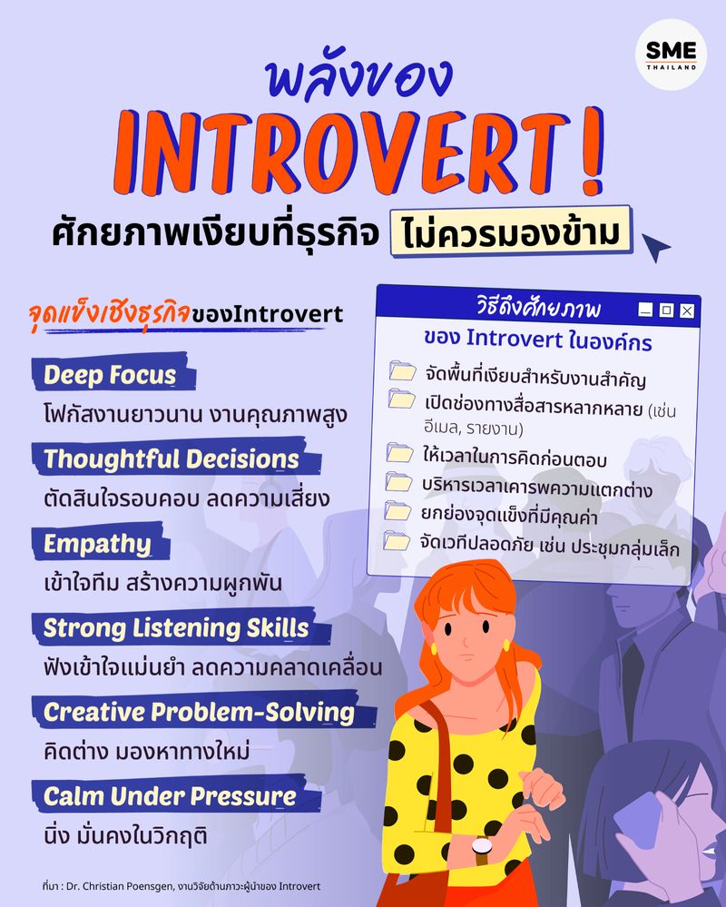 [SME Thailand Online] พลังของ Introvert! ศักยภาพเงียบที่ธุรกิจไม่ควรมอง ...