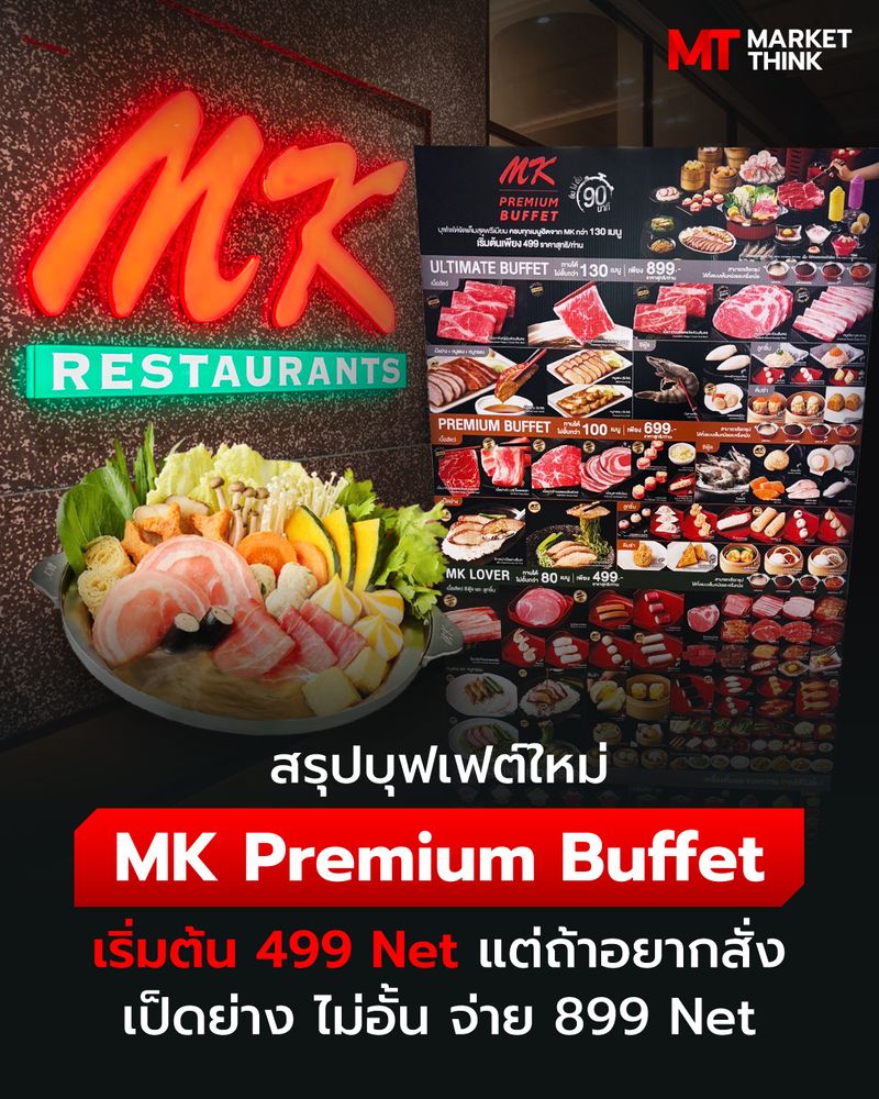 [MarketThink] สรุปบุฟเฟต์ใหม่ MK Premium Buffet เริ่มต้น 499 Net แต่ถ้าอยากสั่ง เป็ดย่าง ไม่อั้น ...