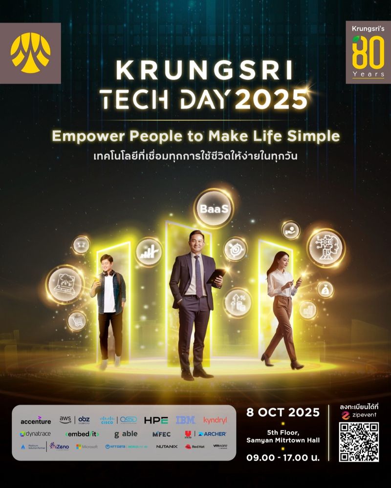 [Sutthikhun Kongthong] กรุงศรี ชวนเปิดโลกเทคโนโลยีในงาน Krungsri Tech Day 2025: Empower People ...