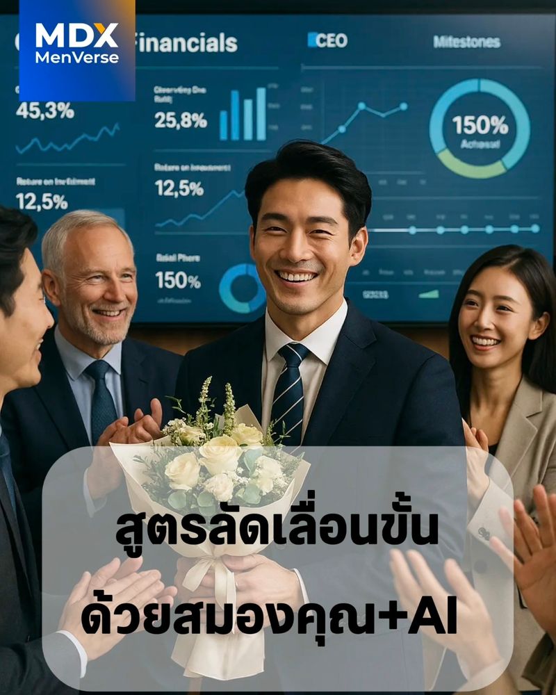 [MDX MenVerse] 🚀 สูตรลัดเลื่อนขั้นด้วยสมองคุณ + AI หลังจากวางรากฐานความคิดว่าเราคือ "นาย" ของ AI ...