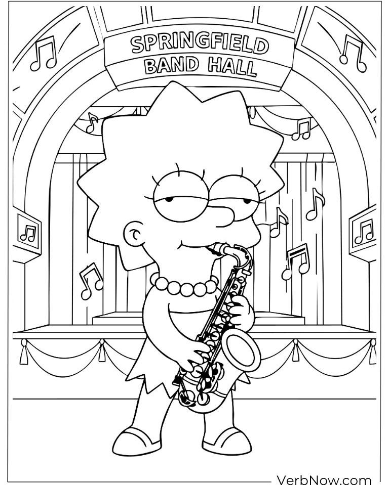 [VerbNow] 🍩 ดาวน์โหลด Simpsons Coloring Pages ฟรี! ระบายสี Homer, Bart ...