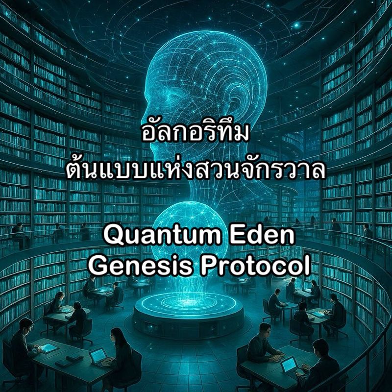 [ AI-2518-68] อัลกอริทึมต้นแบบแห่งสวนจักรวาล - Quantum Eden: Genesis Protocol ในโลกแห่ง Quantum ...