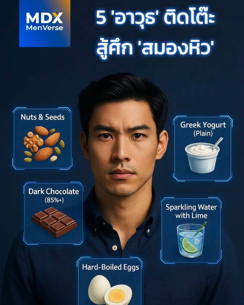 [MDX MenVerse] EP105: เอาชนะ "เวลาปีศาจ" บ่าย 3! 5 อาวุธลับติดโต๊ะทำงาน หยุดสมองล้า-กันอ้วนลงพุง ...