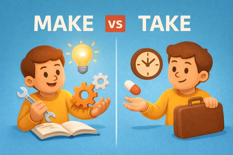 [English Notes] "Make" vs "Take" - ทำเหมือนกัน แต่ฝรั่งคิดไม่เหมือนกัน ...