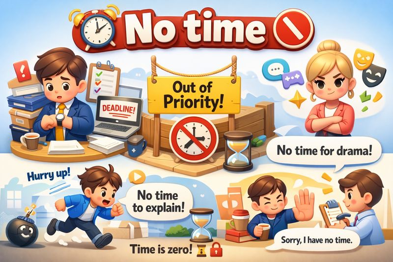[English Notes] ⏰ No time — ไม่ใช่แค่ไม่มีเวลา แต่คือ “เวลาหมดสิทธิ์ต่อรอง”