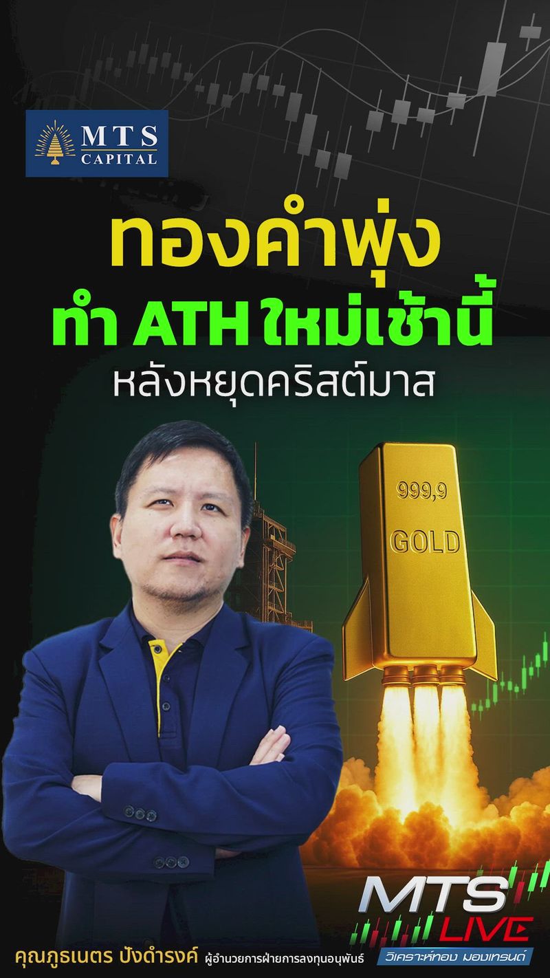 [MTS GOLD GROUP] #MTSCapital ทองคำพุ่งทำ ATH ใหม่เช้านี้ หลังหยุดคริสต์มาส